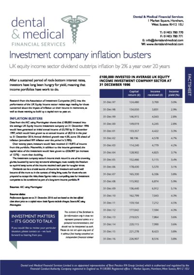 Inflation Busters - Dental & Medical